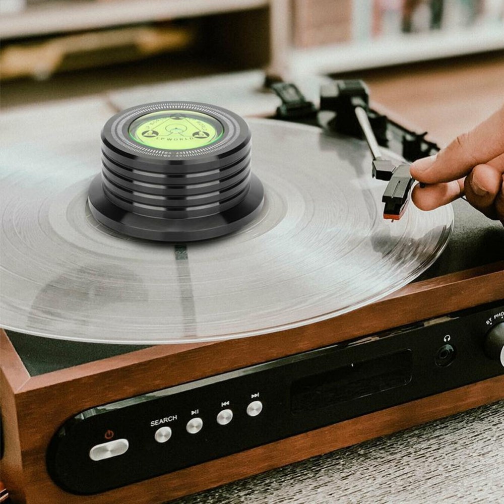 Stabilizator docisk płyty winylowej z poziomicą Record Puck